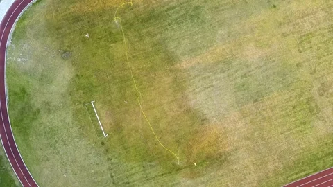 Top down aerial view of football field s... | Stock Video | Pond5
