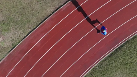 Running Track Top View Stock Video Footage | Royalty Free Running Track ...