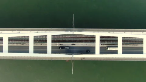 Top Down Aerial View of Multipurpose Bri... | Stock Video | Pond5