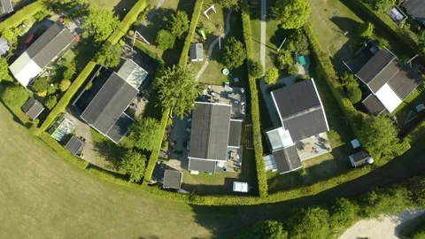 Top Down Aerial View of Tiny Homes Built... | Stock Video | Pond5