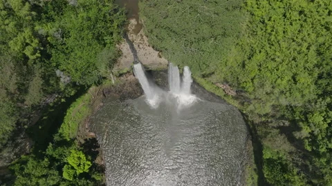 Top Down Aerial View of Waterfalls Amids... | Stock Video | Pond5