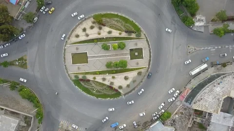 Top-down drone video showing a large urb... | Stock Video | Pond5