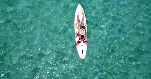 Top down, man and woman couple sitting b... | Stock Video | Pond5