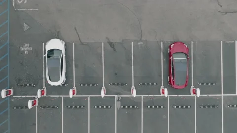 Top down shot of modern, zero emission c... | Stock Video | Pond5