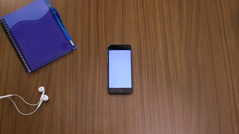 Top down shot off an office work desk en... | Stock Video | Pond5