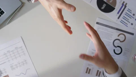 Top Down of Two Businessmen Shaking Hand... | Stock Video | Pond5