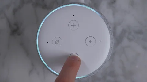 Top Down View Alexa Smart Home Device Vo... | Stock Video | Pond5