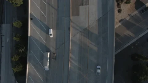 Top Down View of Cars Driving on a Calif... | Stock Video | Pond5