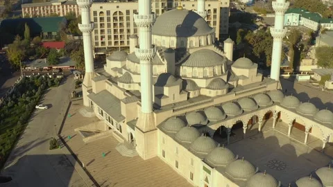 Top-down view of the Central Mosque name... | Stock Video | Pond5