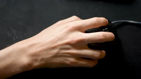 Top-down view of computer gamer hand usi... | Stock Video | Pond5