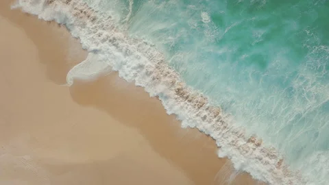 Top down view of crystal blue ocean wave... | Stock Video | Pond5