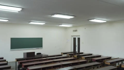 Top-down View Of Empty Lecture Hall, Cla... | Stock Video | Pond5