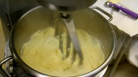 Top Down View of Kitchen Mixer Mixing Ma... | Stock Video | Pond5