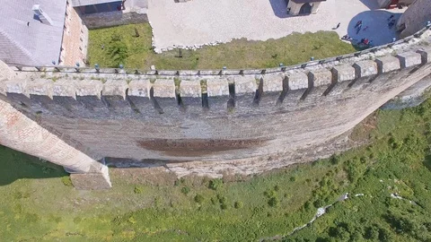 Top down view of medieval fortification ... | Stock Video | Pond5