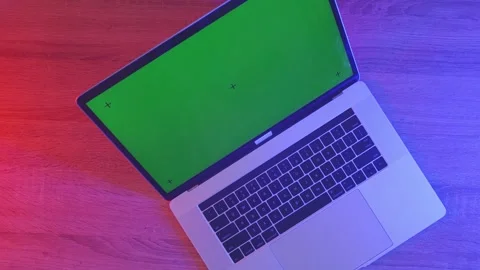 Top Down View Of A Mock Up Green Screen ... | Stock Video | Pond5