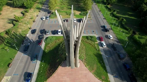Top Down View Of The Monument In Front O... | Stock Video | Pond5
