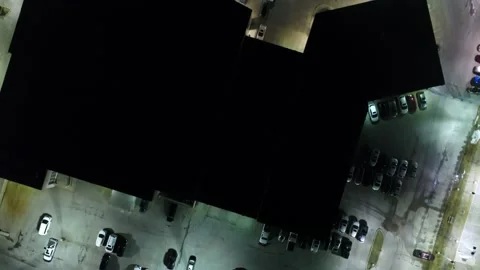 Top Down View Over Car Dealership At Nig... | Stock Video | Pond5