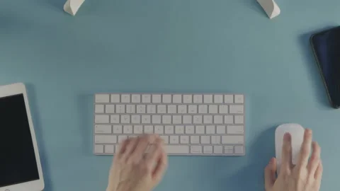 Person Typing In Top Keyboard Stock Video Footage | Royalty Free Person ...