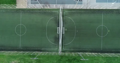 Top down view of public football, soccer... | Stock Video | Pond5