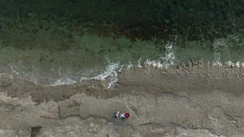 Top down view seabed texture, sea floor ... | Stock Video | Pond5
