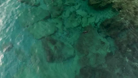 Top down view seabed texture, sea floor ... | Stock Video | Pond5