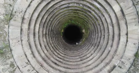 Top down view, spinning, Drainage | Stock Video | Pond5