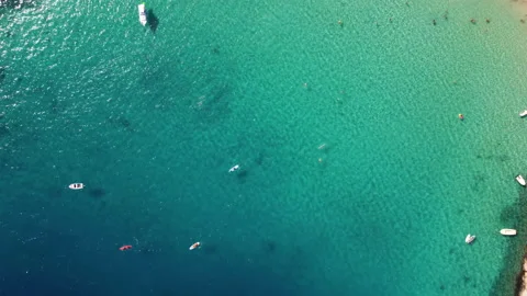 Top Down View Of Turquoise Ocean At Prap... | Stock Video | Pond5