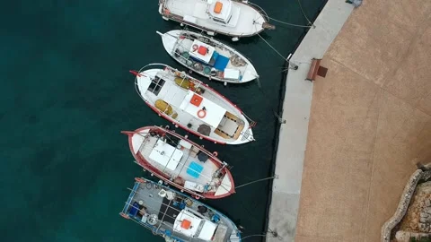 Top down view of wooden traditional fish... | Stock Video | Pond5