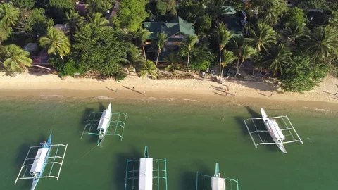 Top drone view of a traditional philippi... | Stock Video | Pond5