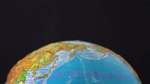 The top of the globe rotates 4K | Stock Video | Pond5