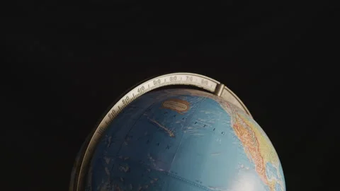Top Half of a Globe Spinning Slowly in F... | Stock Video | Pond5