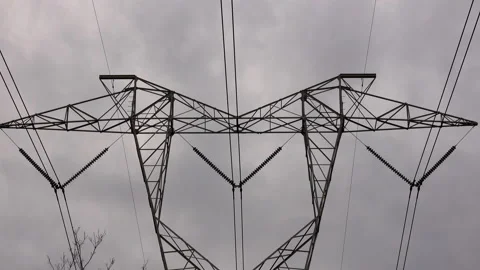 Top part of electrical pylon with insula... | Stock Video | Pond5