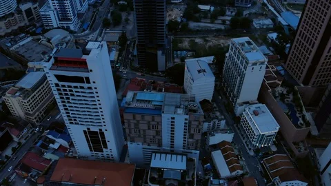 Top View Aerial Skyscraper Building Bloc... | Stock Video | Pond5