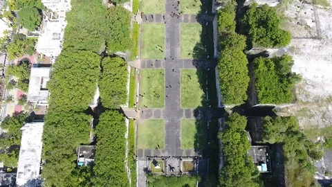 Top view on the alley with ancient archi... | Stock Video | Pond5