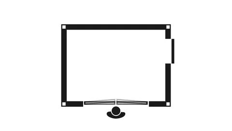 Top view of animation human walking into... | Stock Video | Pond5