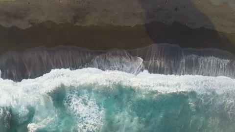 Top view of the Atlantic ocean. Drone vi... | Stock Video | Pond5