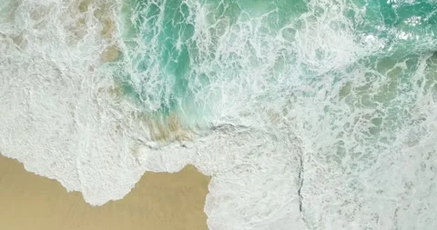 Top view beach aerial view form drone ca... | Stock Video | Pond5