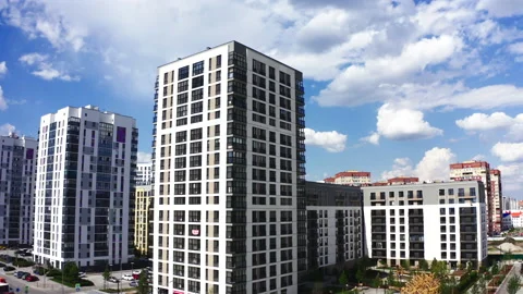 Top view of beautiful residential area w... | Stock Video | Pond5