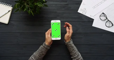 Top view on the black office desk and wh... | Stock Video | Pond5