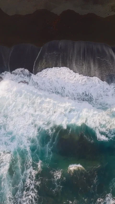 Top view of calm water surface. Aerial v... | Stock Video | Pond5