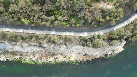 Top view of a car driving on a highway a... | Stock Video | Pond5