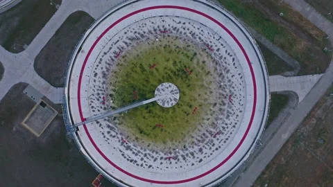 Top View Of A Circular Clarifier In Wast... | Stock Video | Pond5