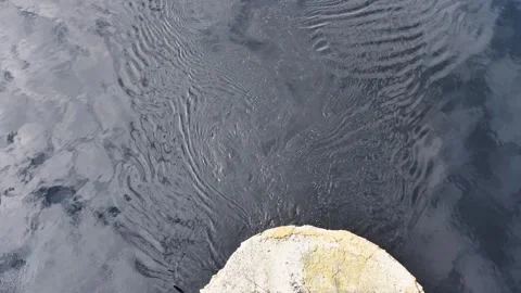 Top view of a concrete bridge pylon stan... | Stock Video | Pond5