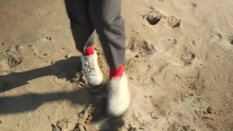 Top view on dancing feet of man in white... | Stock Video | Pond5