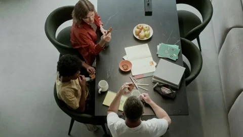 Top View of Diverse Foster Parents and S... | Stock Video | Pond5