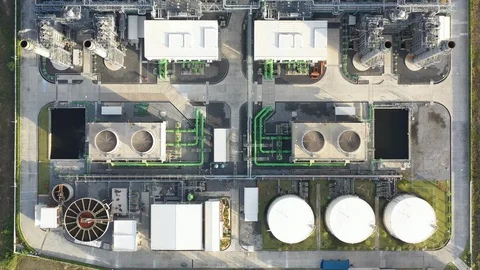 Top view of electric substation | Stock Video | Pond5
