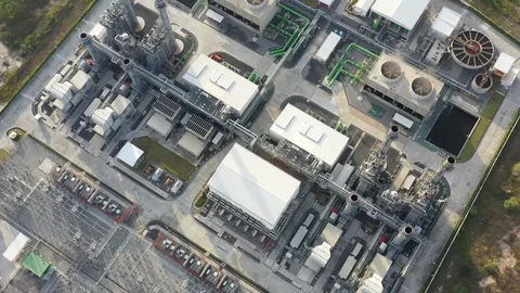 Top view of electric substation | Stock Video | Pond5