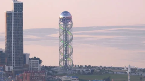Top view of the evening embankment of Ba... | Stock Video | Pond5