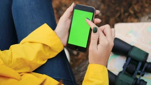 Top view on female hand scrolling and zo... | Stock Video | Pond5