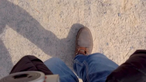 Top view, first person view of a male we... | Stock Video | Pond5